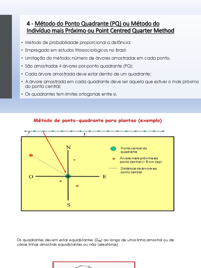 4 - Método Do Ponto Quadrante (PQ) Ou Método Do Indivíduo Mais Próximo ...