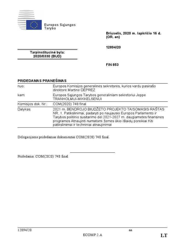 ST 12894 2020 INIT - LT | PDF