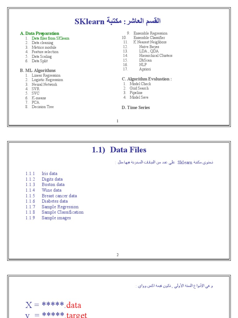 1.1 SKlearn Datasets | PDF