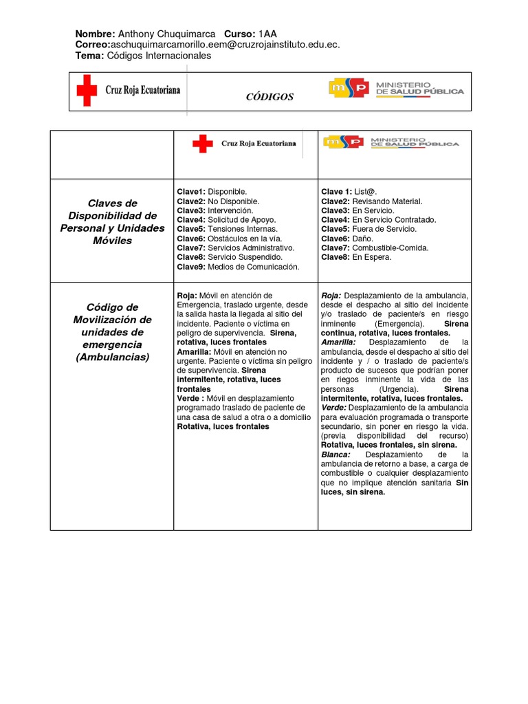 Tipos de Códigos | PDF