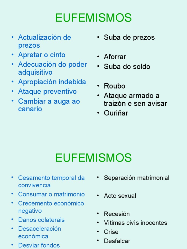 Eufemismos, Disfemismos, Neoloxismos | PDF | Acoso cibernético