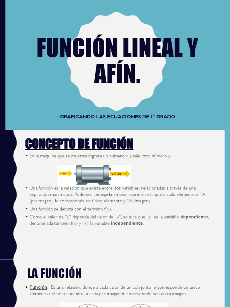 Función Lineal y Afín | PDF | Pendiente | Función (Matemáticas)