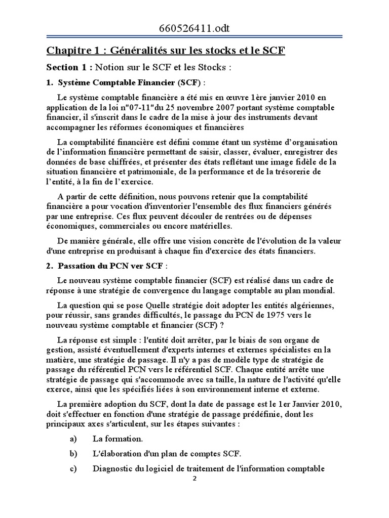 Gestion comptable des stocks en SCF | PDF | Inventaire | Comptabilité