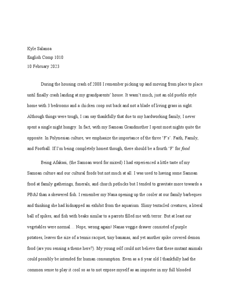 Recipe Essay | PDF | Cooking | Cuisine