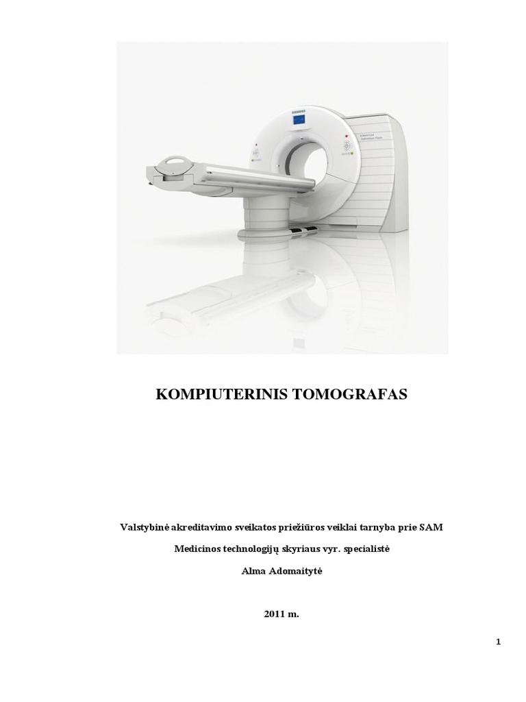 Kompiuterinis Tomografas 0929 | PDF
