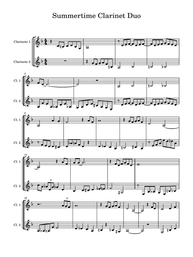 Summertime_Clarinet_Duo | PDF