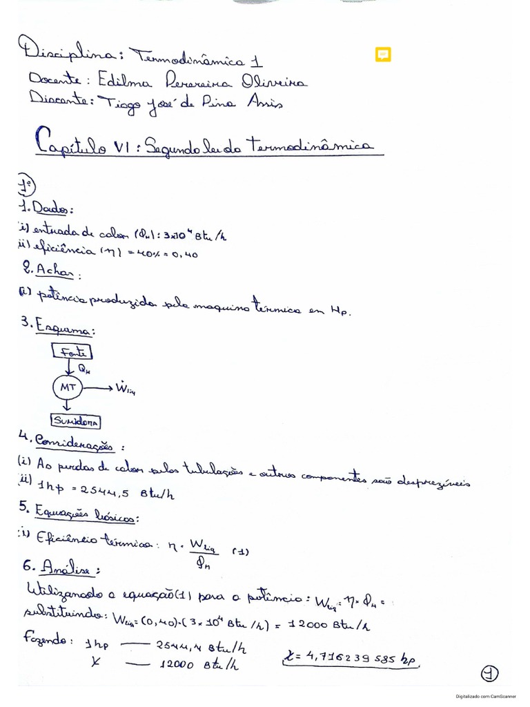 Lista Cap 6,7,8 - Termo.1 (Tiago José de Pina Assis) | PDF