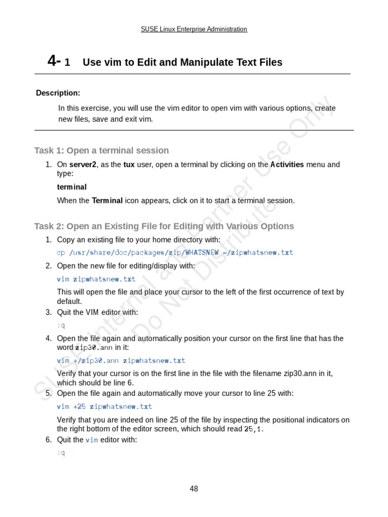 SLE201v15 Lab Exercise 4.1 | PDF | Text File | Computer File