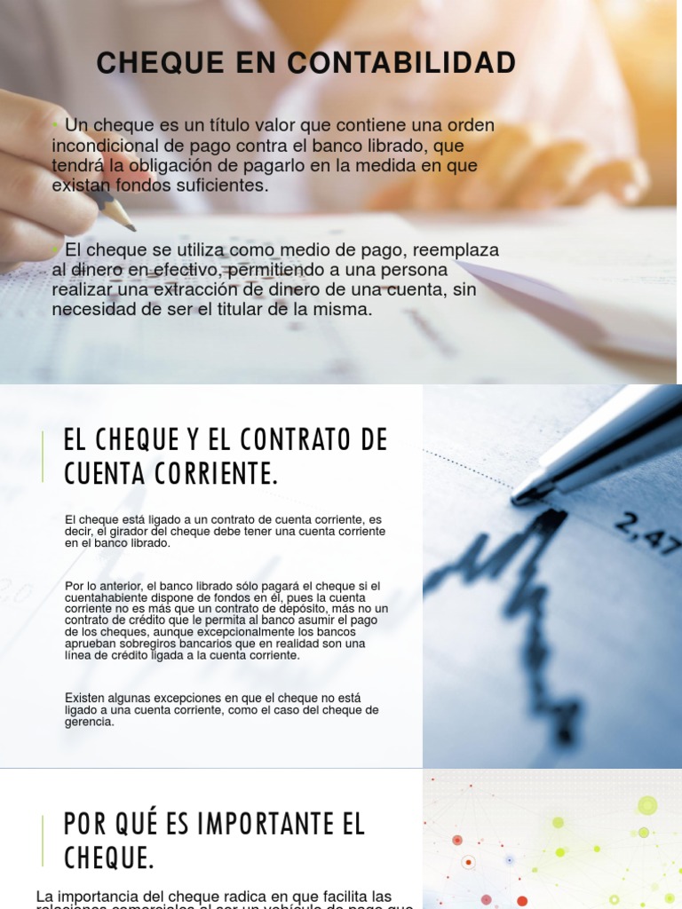 Cheque en Contabilidad | Descargar gratis PDF | Cheque | Bancos