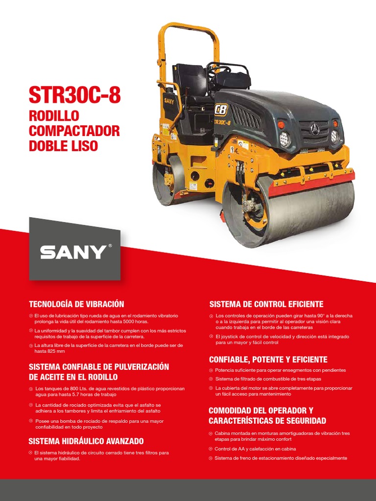 STR30C-8: Rodillo Compactador Doble Liso | PDF | Bienes manufacturados ...