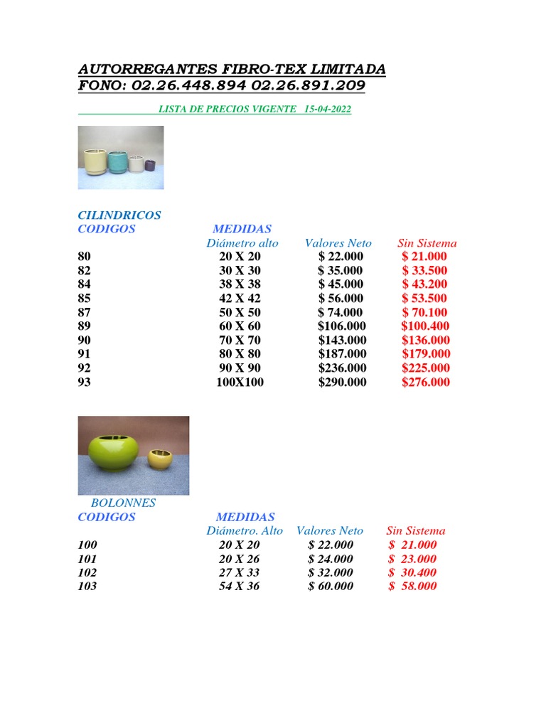 Catalogo Maceteros FIBROTEX | PDF