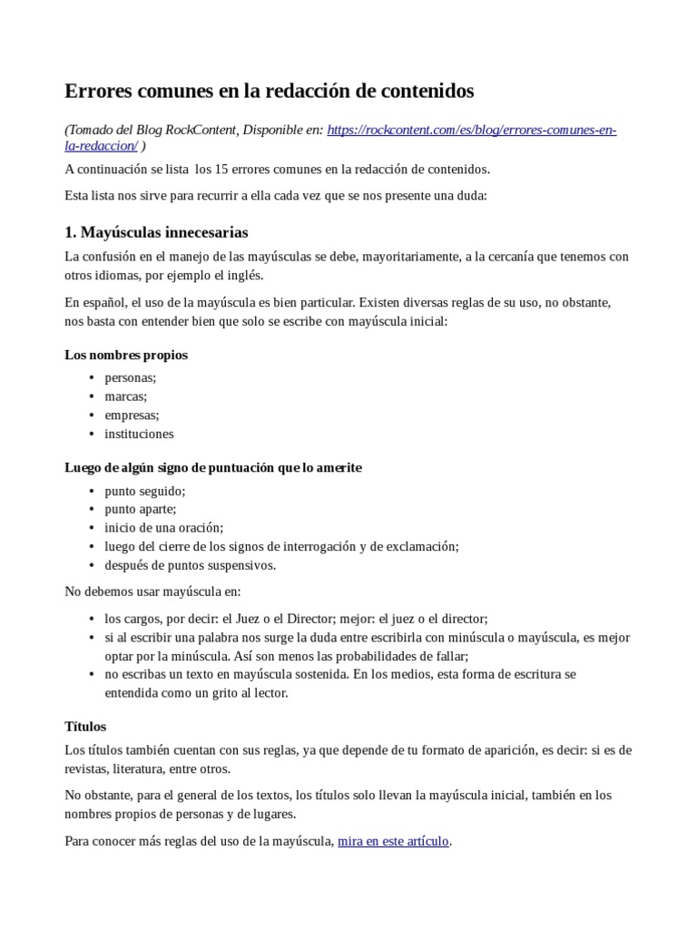 Errores Comunes en La Redacción. | PDF | Adverbio | Verbo