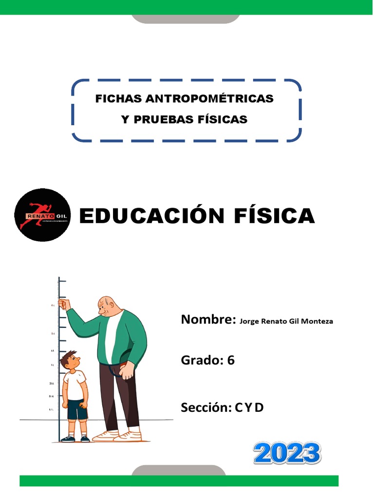 Ficha Antrop. y Pruebas Fisicas 5º6º | PDF | Índice de masa corporal ...