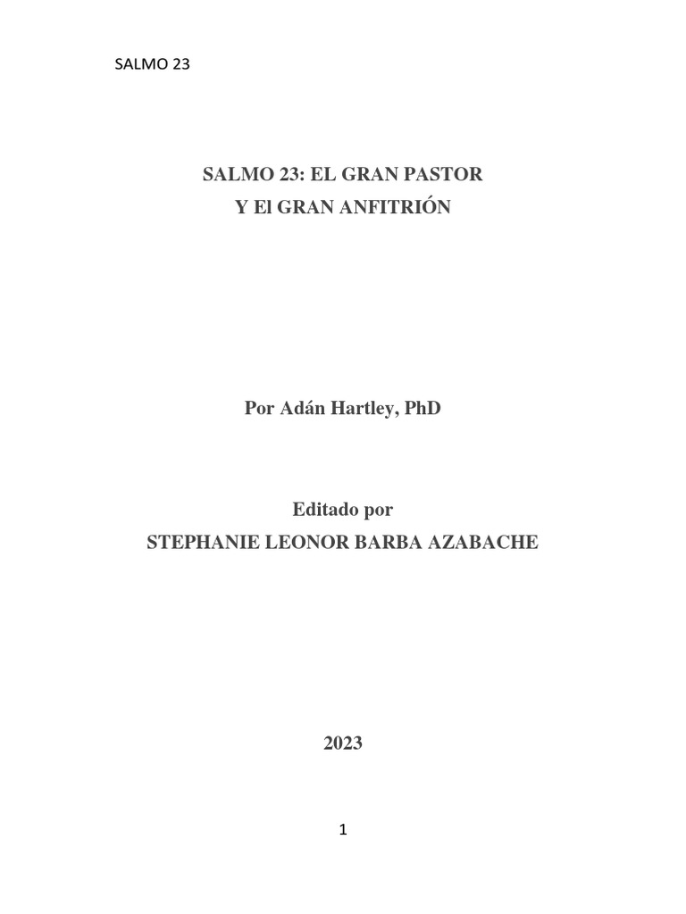 Salmo 23 | PDF | Cristo (título) | Jesús