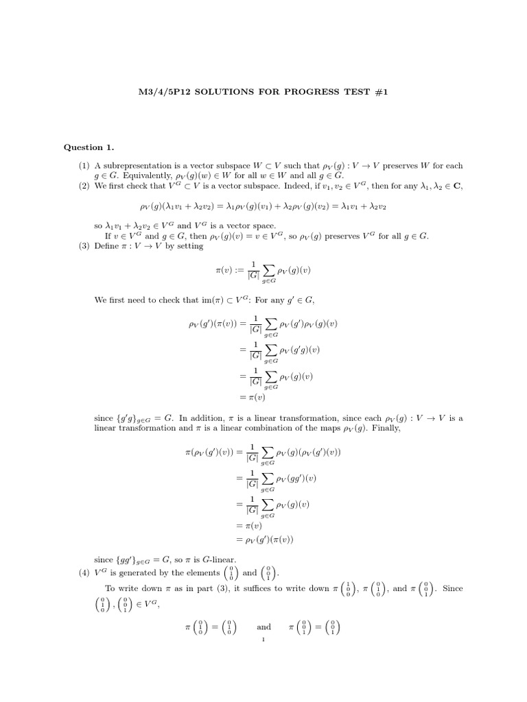 Correction | PDF | Group Representation | Eigenvalues And Eigenvectors
