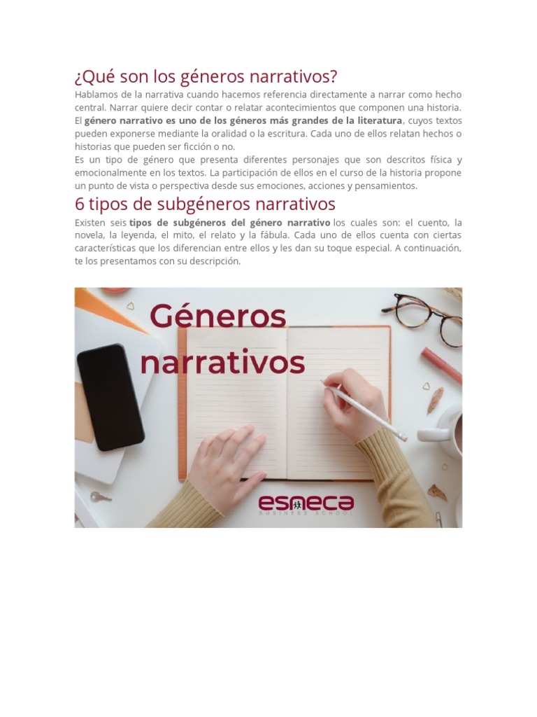 Tipos y definición de géneros narrativos | PDF | Filosofía | Clásicos