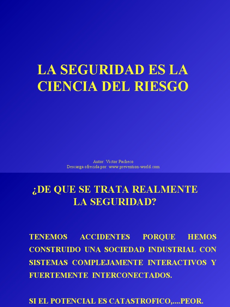 Ciencia de Seguridad | PDF | Valores | Riesgo
