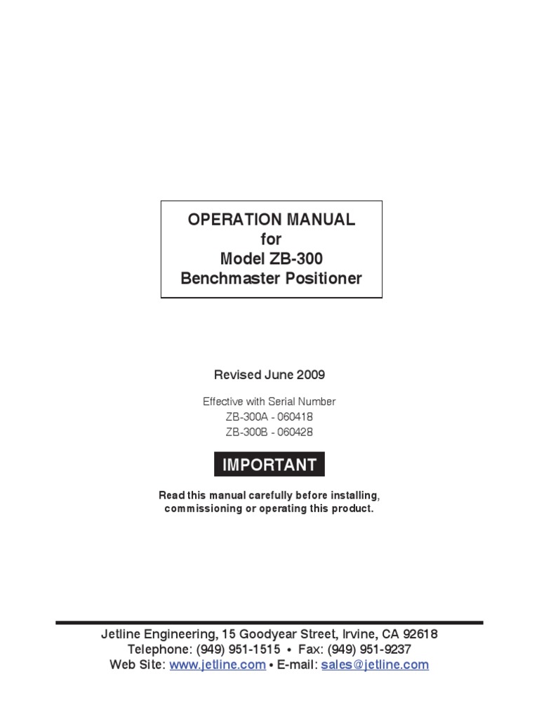 zb-300 Positioner Manual | PDF