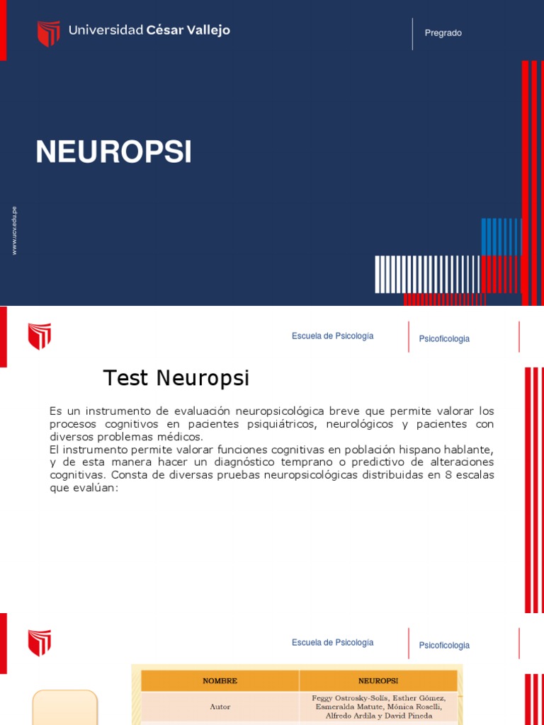 Evaluación Cognitiva con Test Neuropsi | PDF | Sicología | Neuropsicología