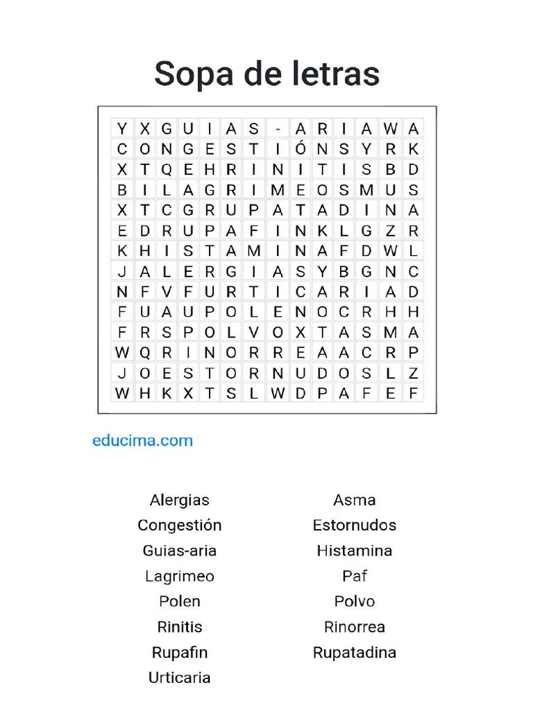 Sopa de Letras | PDF