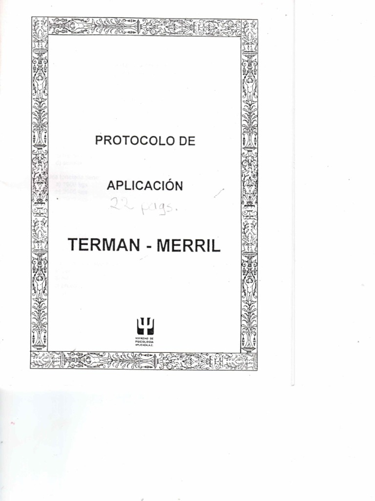 Cuadernillo de Preguntas de Terman Merril | PDF