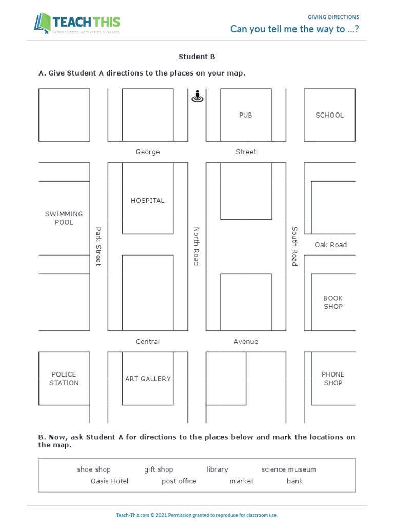 Giving Directions Exercice | PDF