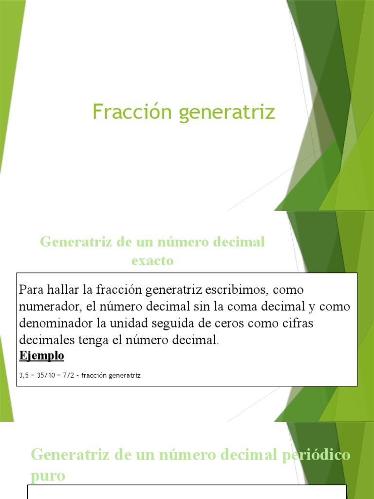 Fracción Generatriz | PDF