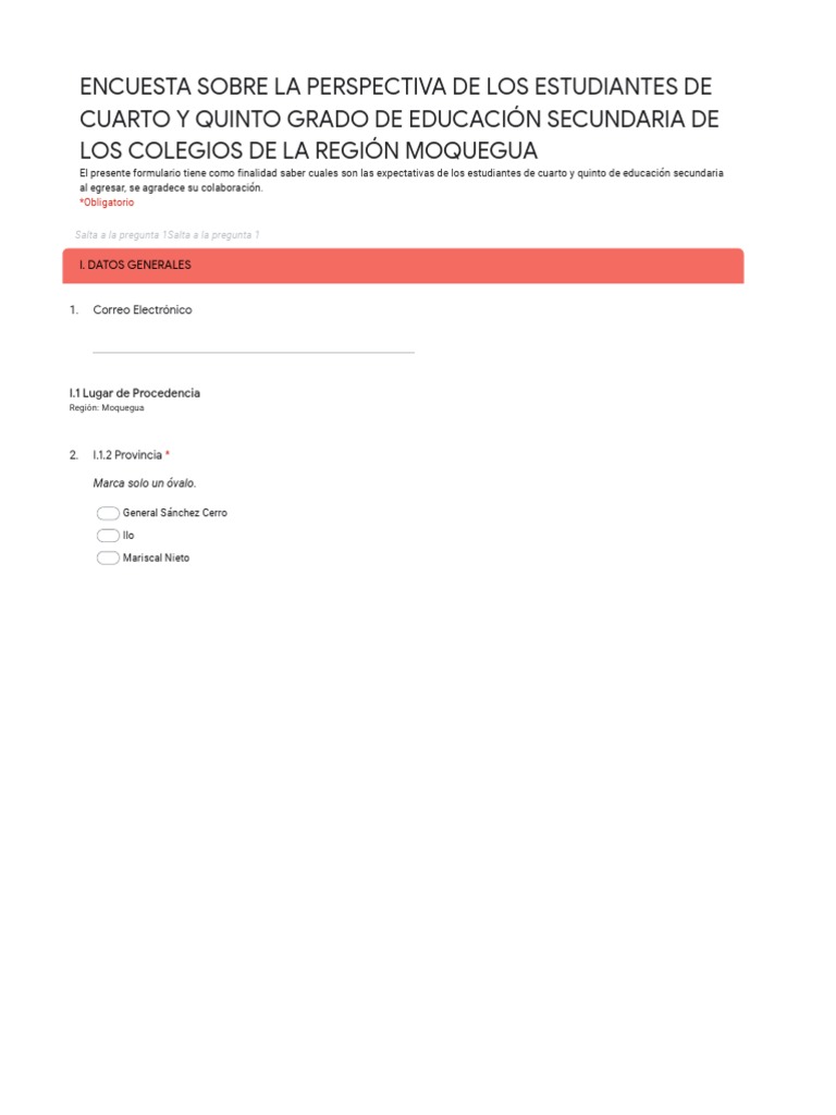 ENCUESTA EST. CUARTO Y QUINTO SEC CFAM - Formularios de Google | PDF | Educación más alta