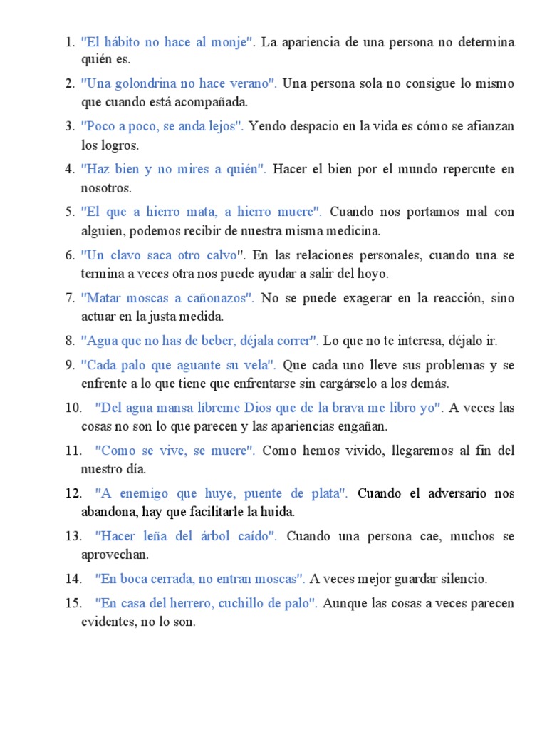 15 Refranes | PDF