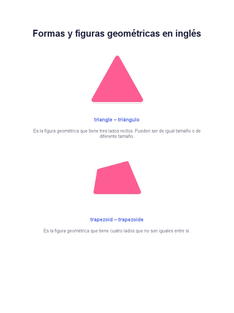 Figuras Geométricas en Inglés | PDF