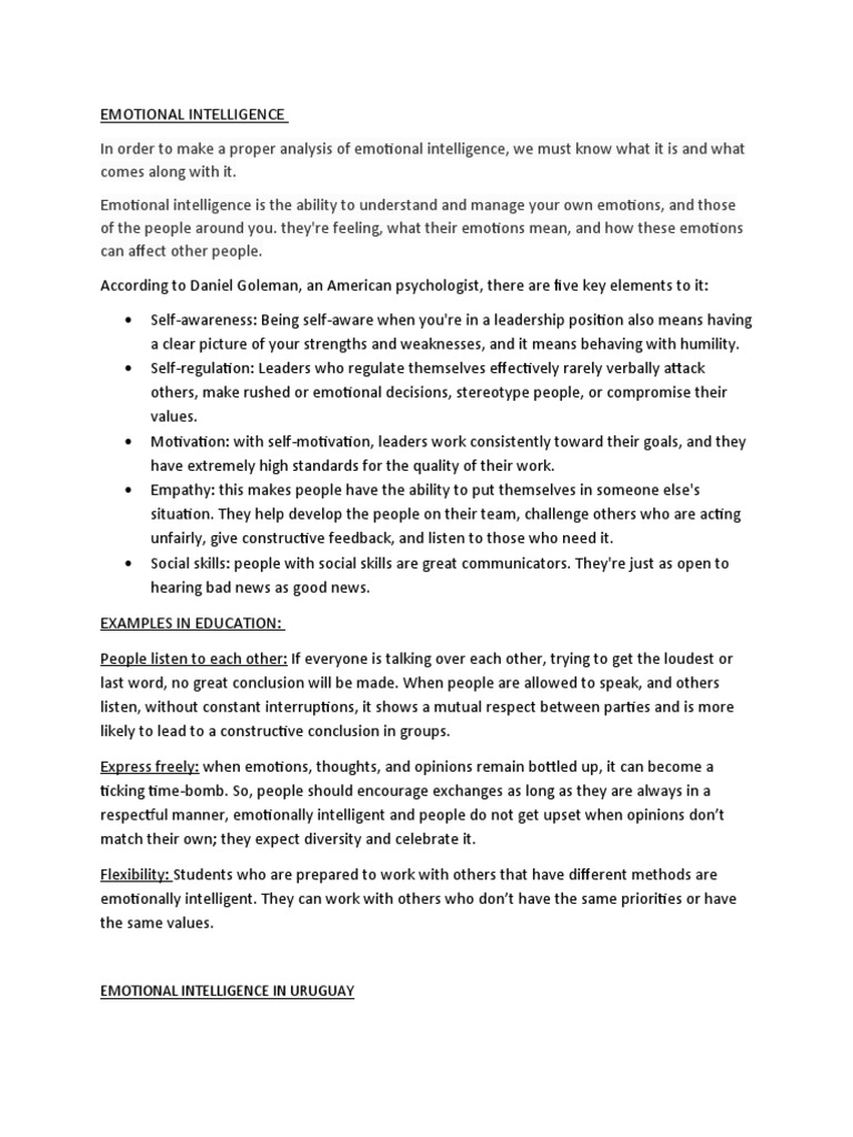 Emotional Intelligence | Download Free PDF | Emotional Intelligence ...