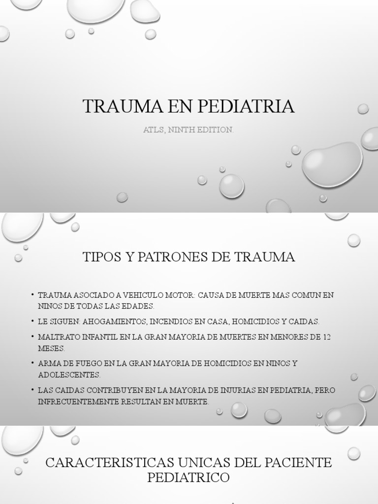 Manejo del Trauma Pediátrico ATLS | PDF | Reanimación cardiopulmonar ...