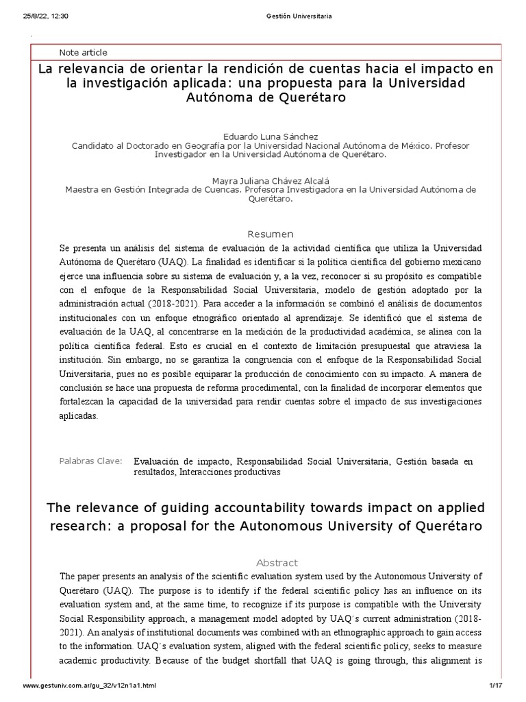 Note Article: Resumen | PDF | Caso de estudio | Evaluación