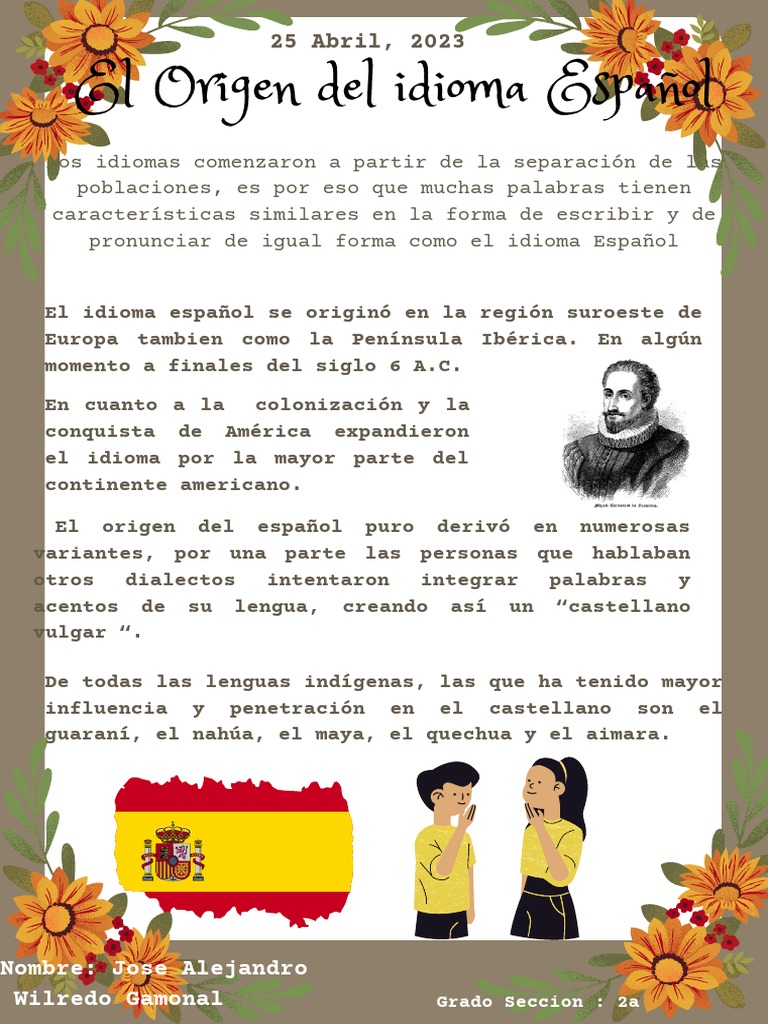 El Origen Del Idioma Español | PDF | Artes del Lenguaje y Comunicación ...