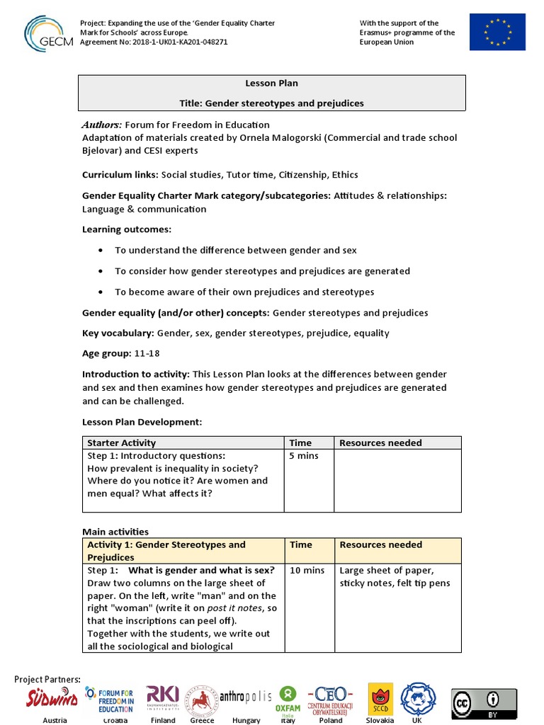 Gender Stereotypes and Prejudice | PDF | Gender | Gender Studies