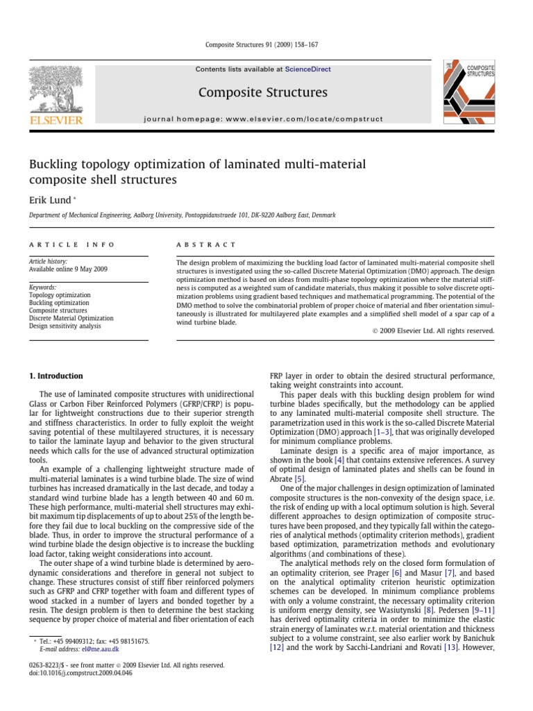 Buckling topology optimization of laminated multi-material composite shell structures | PDF ...