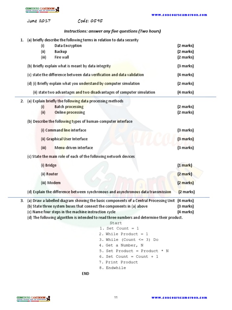 Computer Science O Level 2017 | PDF | Operating System | Software