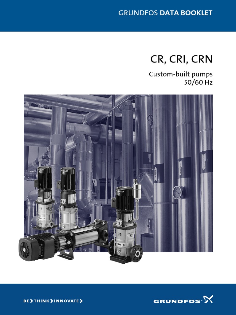 CR, Cri, CRN: Grundfos Data Booklet | PDF | Pump | Electric Motor