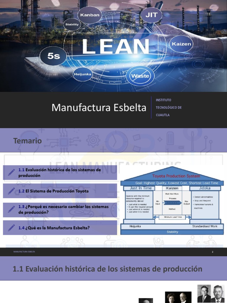 Manufactura Esbelta Unidad 1.pptx | PDF | Lean Manufacturing | Producción y fabricación