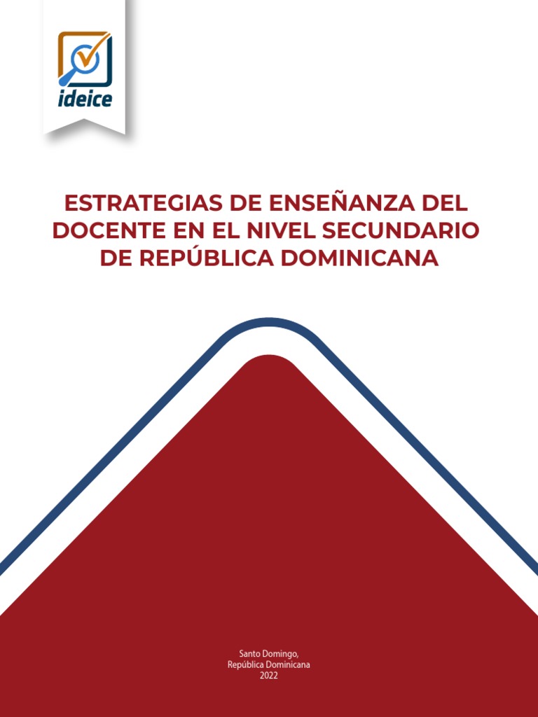 Estrategias De Enseñanza Del Docente En El Nivel Secundario De