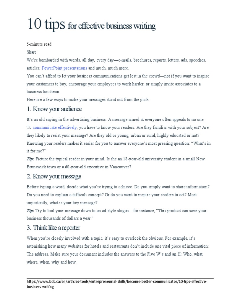 Basics of Business Writing 2 | PDF | Verb | Jargon