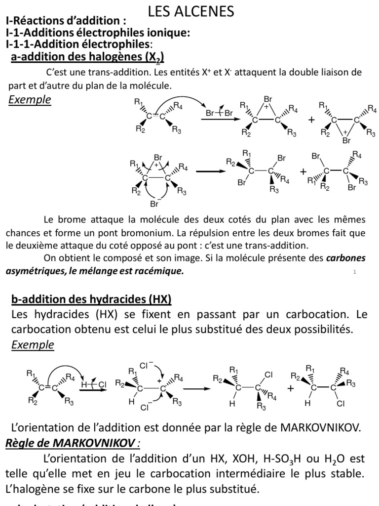 Chap 2, Alcènes | PDF | Alcène | Substances chimiques