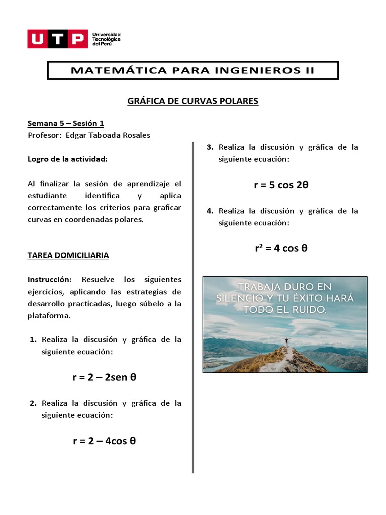 Curvas Polares: Ejercicios y Gráficas | PDF