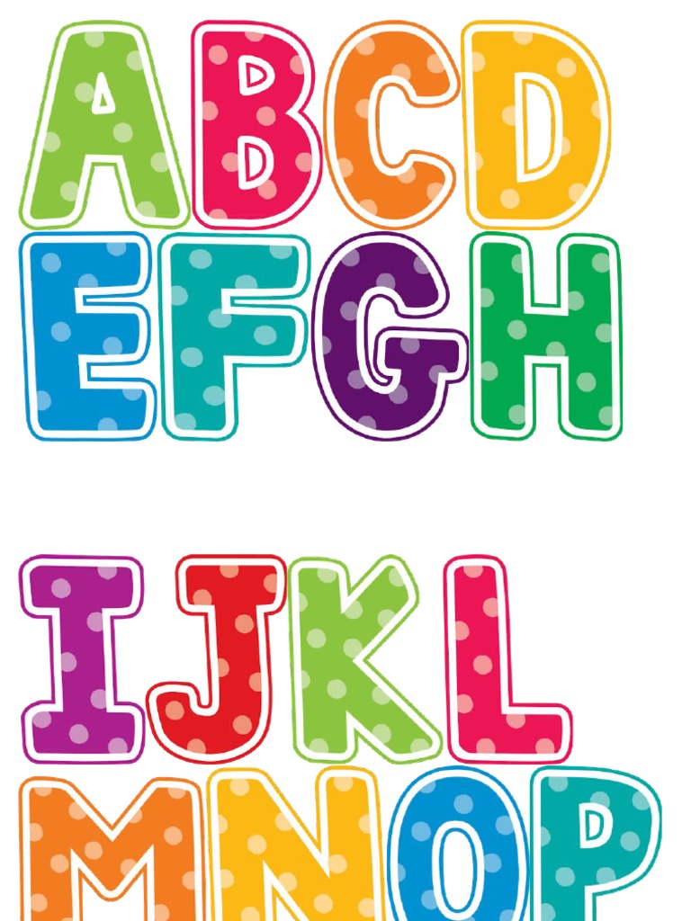 Moldes de Letra de Colores | PDF