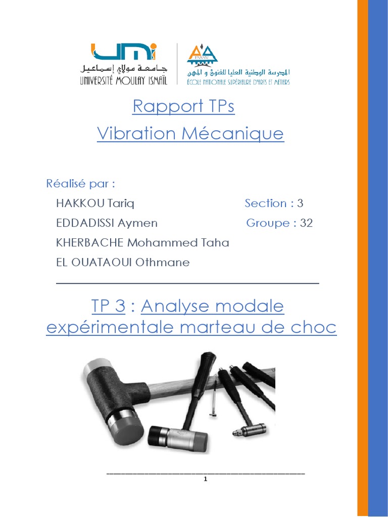 Analyse modale expérimentale TPs | PDF | Mode normal | Équations