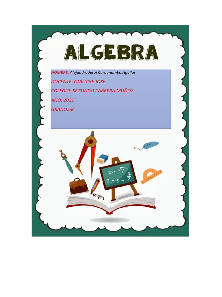 Portada de Algebra | PDF | Bienestar