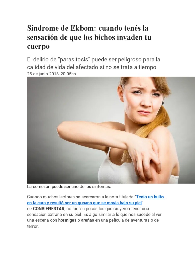 Síndrome de Ekbom - PARASITOSIS | PDF