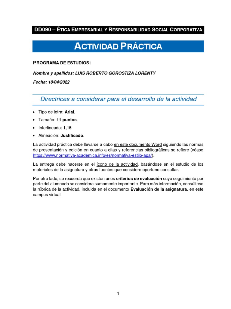 DD090 Deber | PDF | Responsabilidad social corporativa | Comportamiento