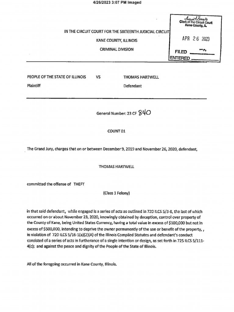 Thomas Hartwell Indictment | PDF | Wisconsin Circuit Courts | Mail And ...