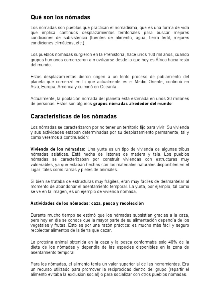 Qué Son Los Nómadas | PDF